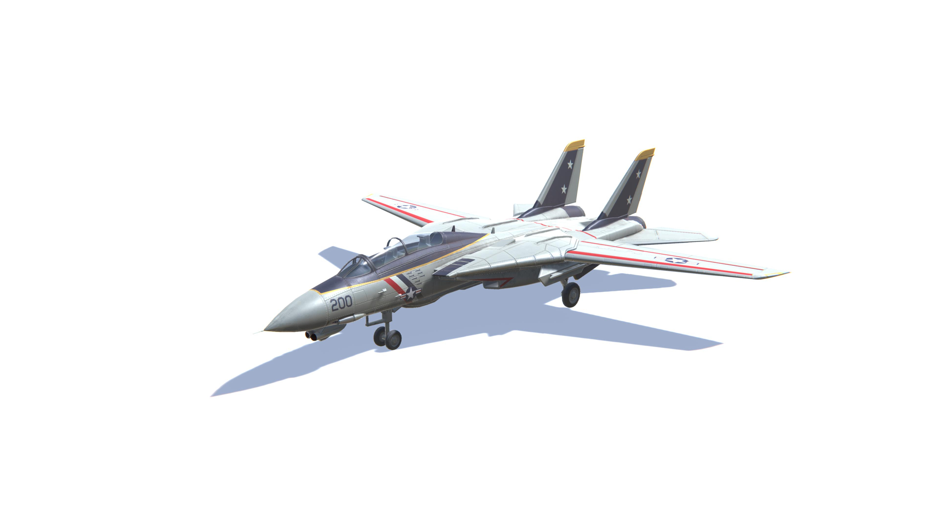 F-14 Tomcat Jet Fighter Aircraft Low-poly Model - TurboSquid 1800236