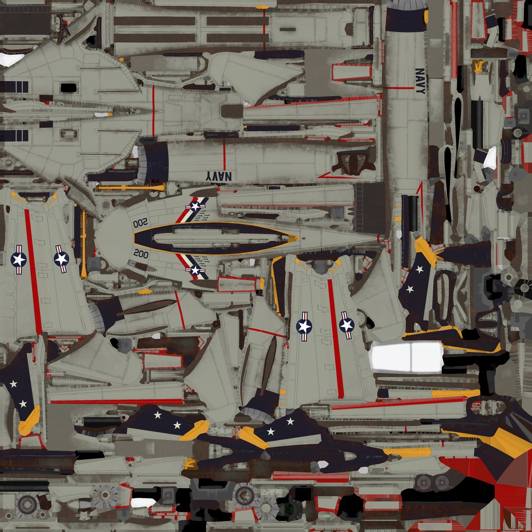 F-14 Tomcat Jet Fighter Aircraft Low-poly Model - TurboSquid 1800236