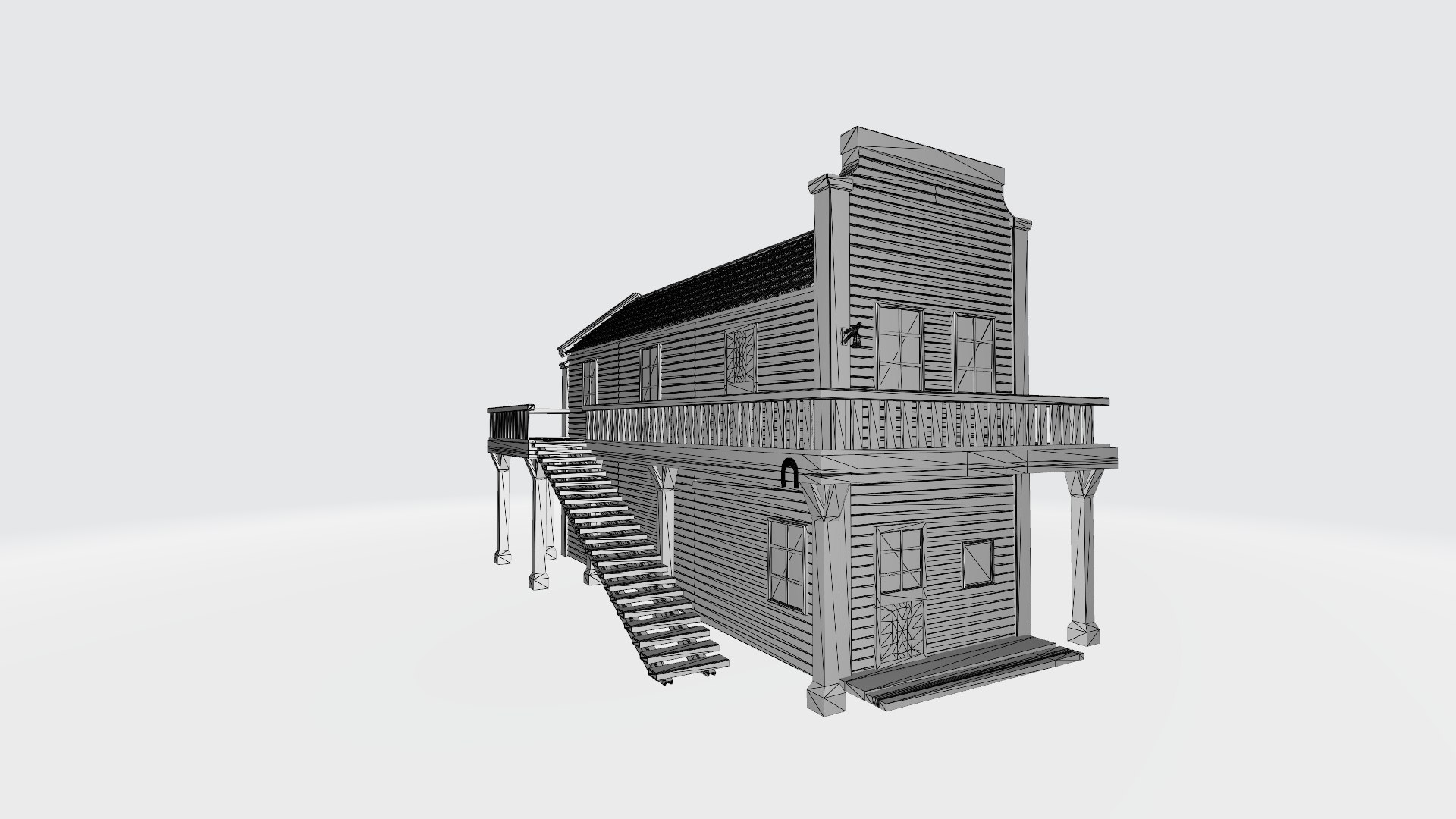 Wild west house model - TurboSquid 1692694