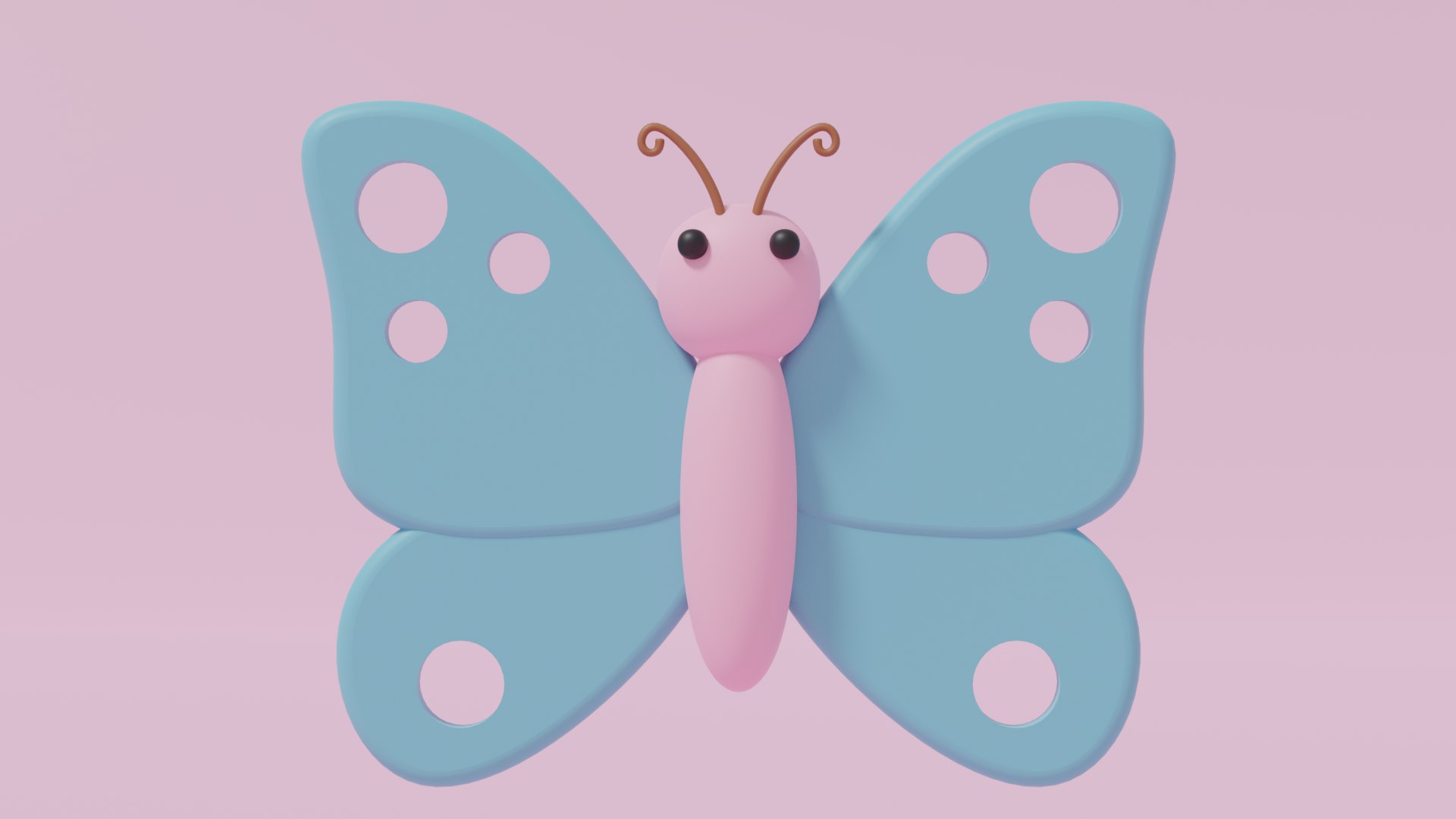 Cartoon Cute Butterfly 4 3D Model - TurboSquid 2152981
