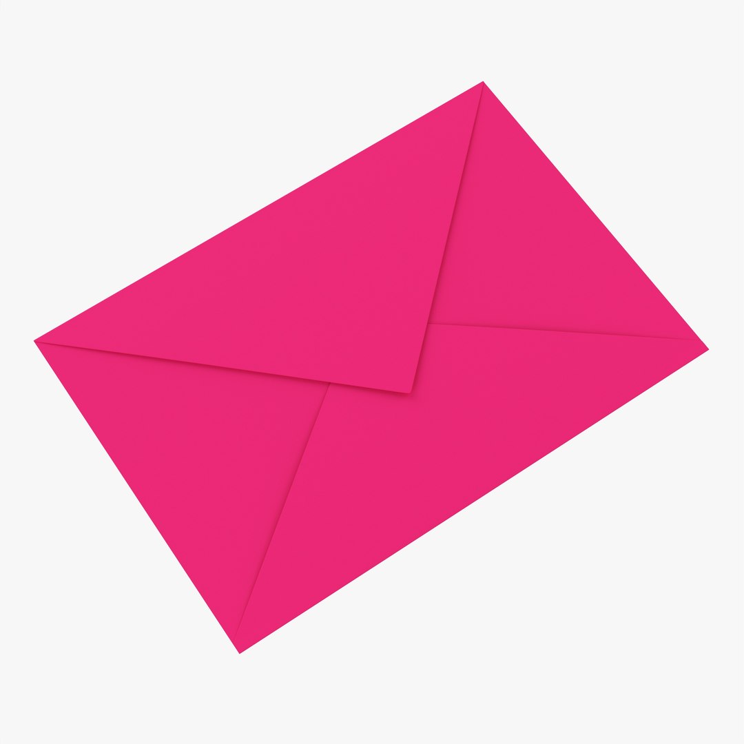 3D model Envelope mockup 05 pink - TurboSquid 1808992