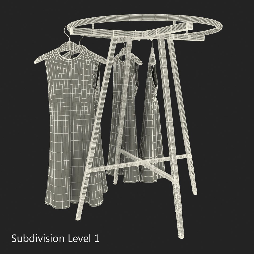 3d Clothing Rack 3 Model