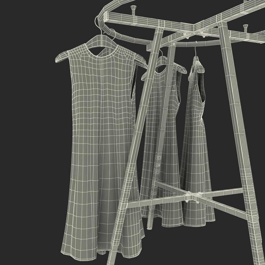 3d Clothing Rack 3 Model