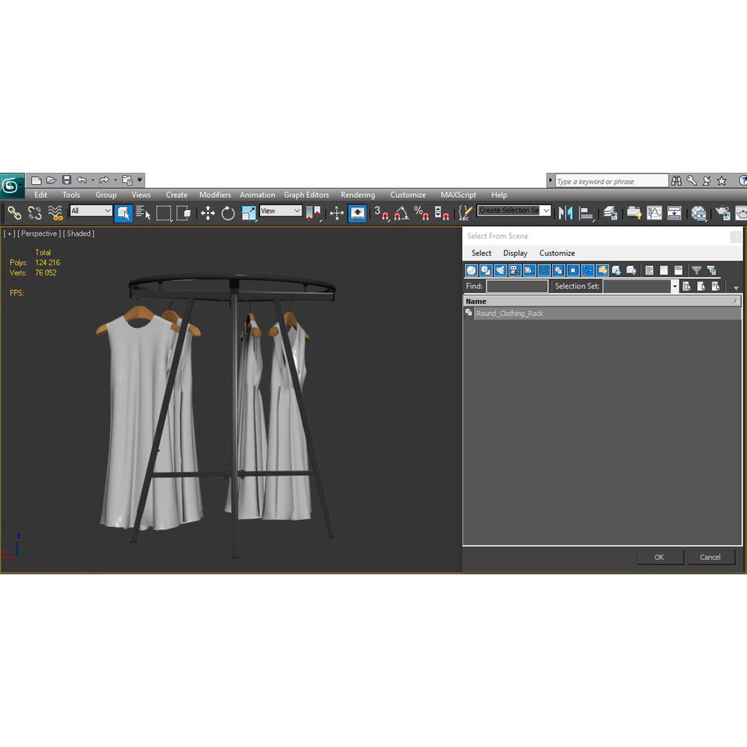 3d Clothing Rack 3 Model