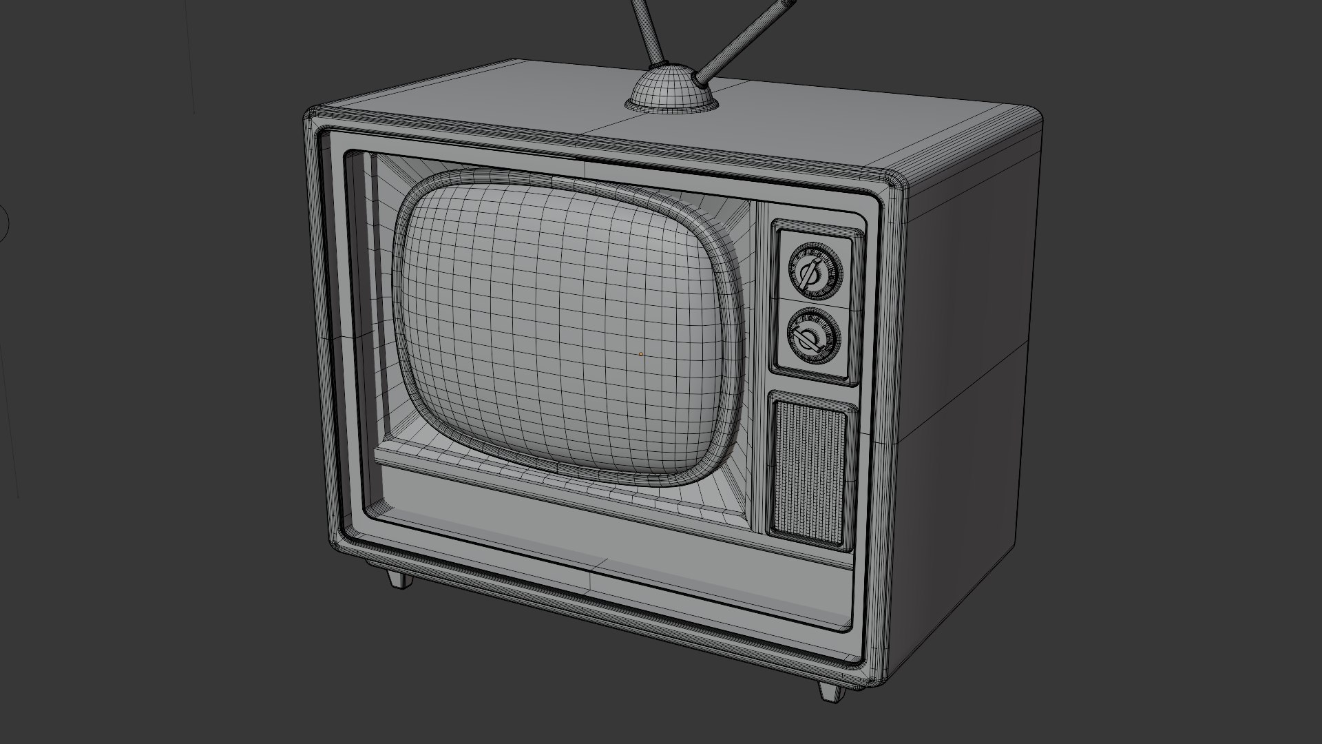 3D Model Retro TV - TurboSquid 2281653