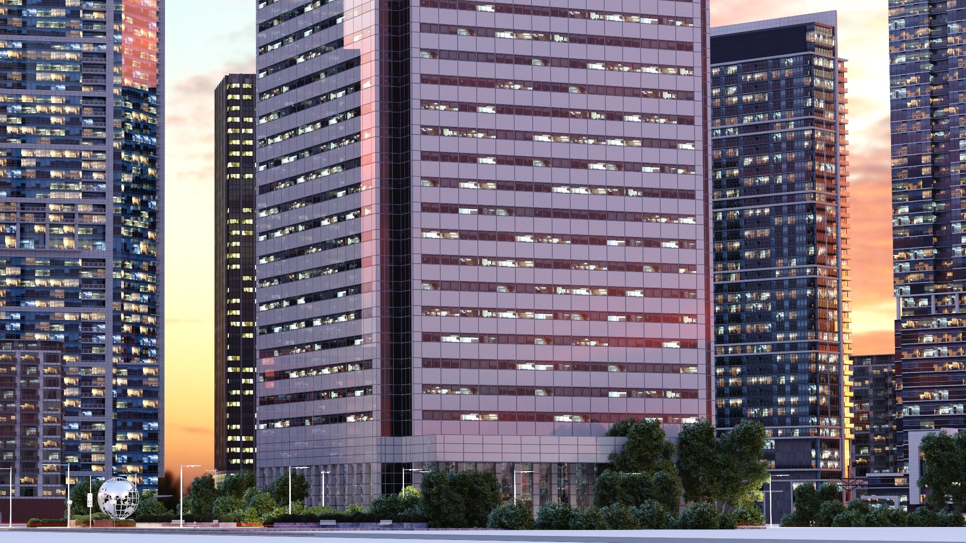 First Canadian Place V1 Original Lowpoly 3D - TurboSquid 1781876