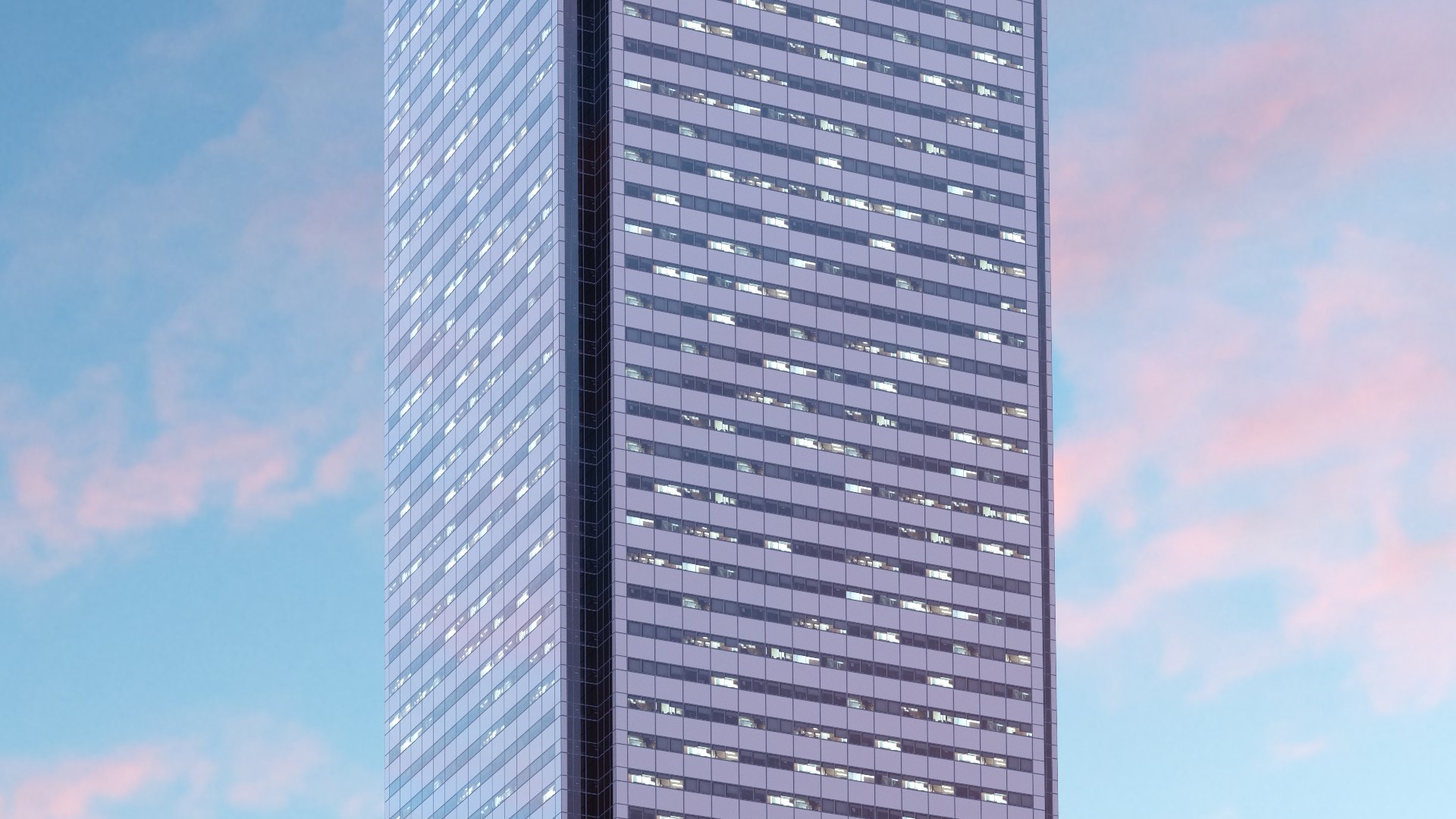 First Canadian Place V1 Original Lowpoly 3D - TurboSquid 1781876