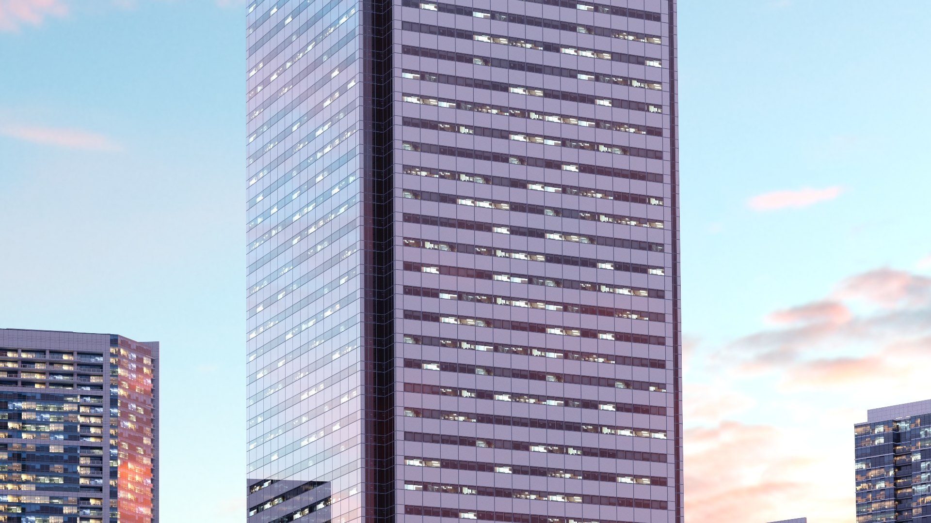 First Canadian Place V1 Original Lowpoly 3D - TurboSquid 1781876