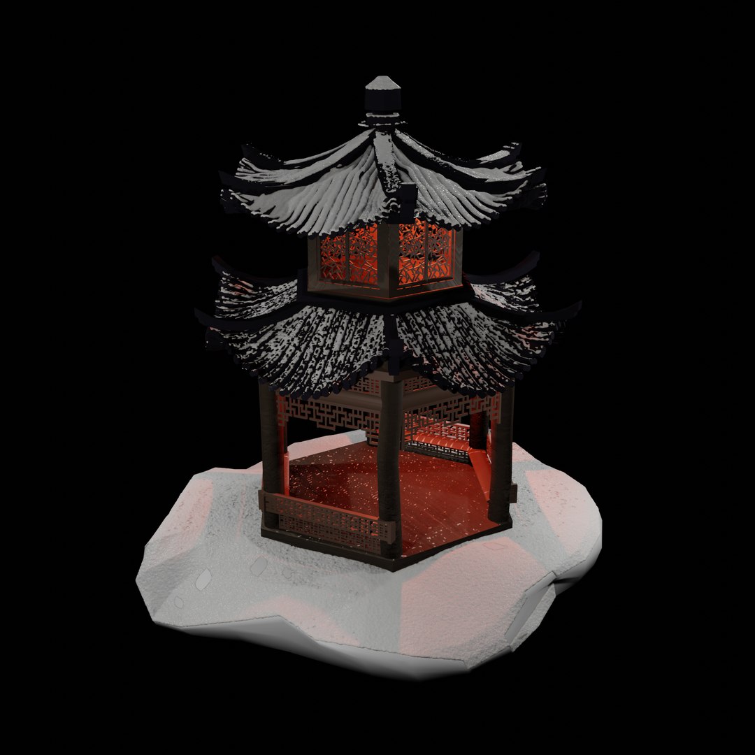3D Scene Japanese Environment Tree PBR Assets Shrine Water - TurboSquid ...