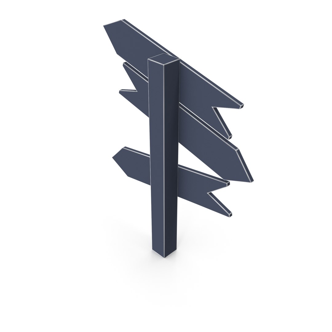 3D Wooden Direction Sign - TurboSquid 1869213