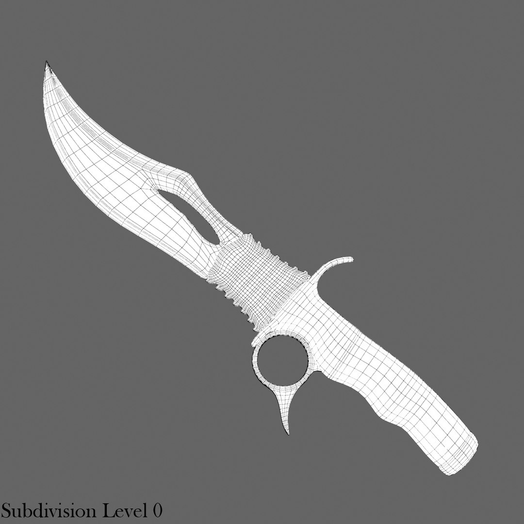 3d Model Knife Wolf