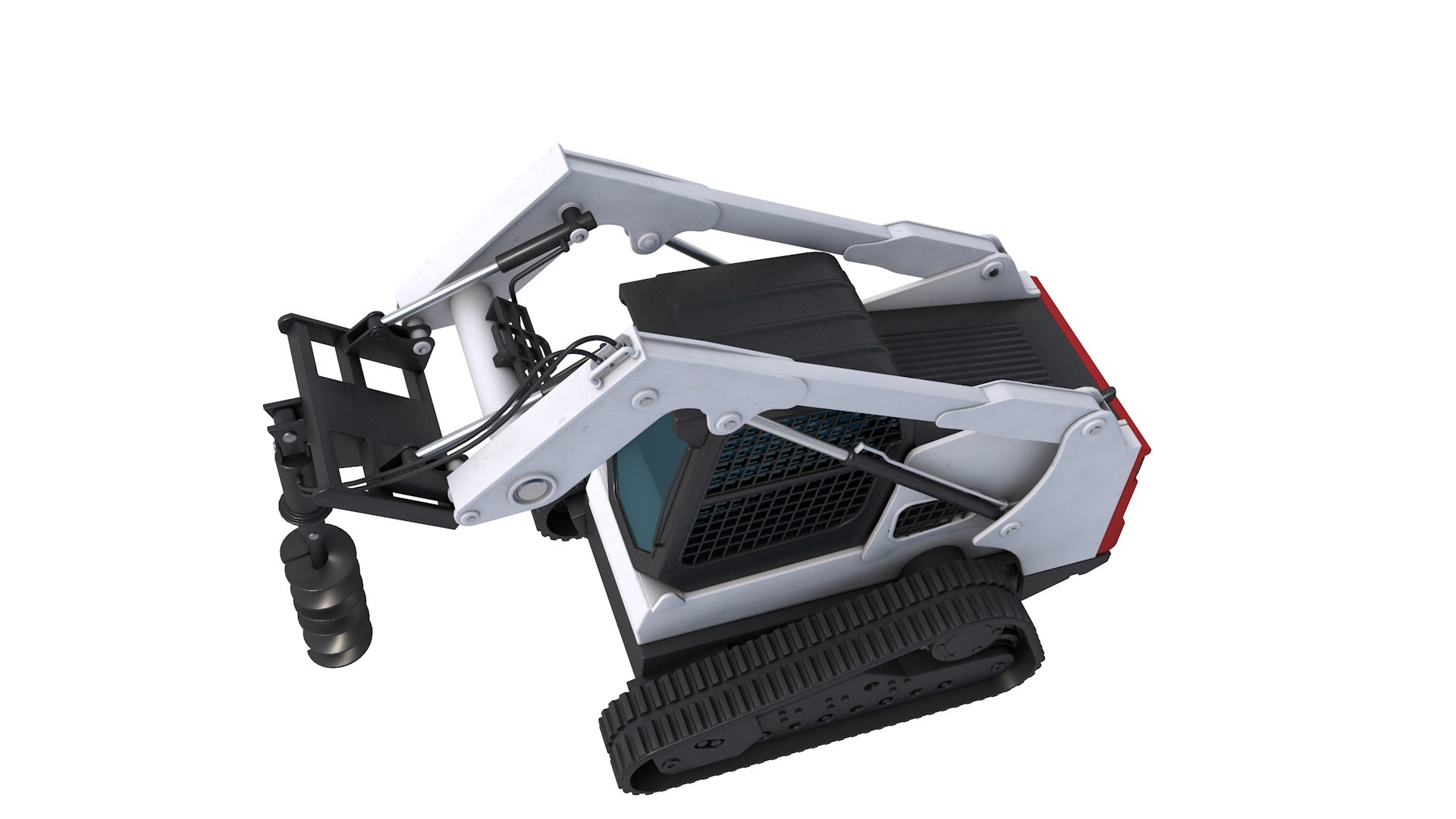 3D Compact Track Loader With Auger - TurboSquid 2120496