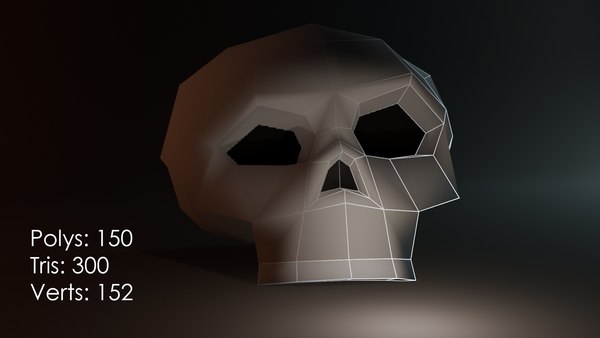 modelo 3d Calavera de Halloween Low Poly - TurboSquid 1464884