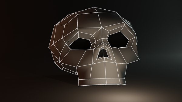 modelo 3d Calavera de Halloween Low Poly - TurboSquid 1464884