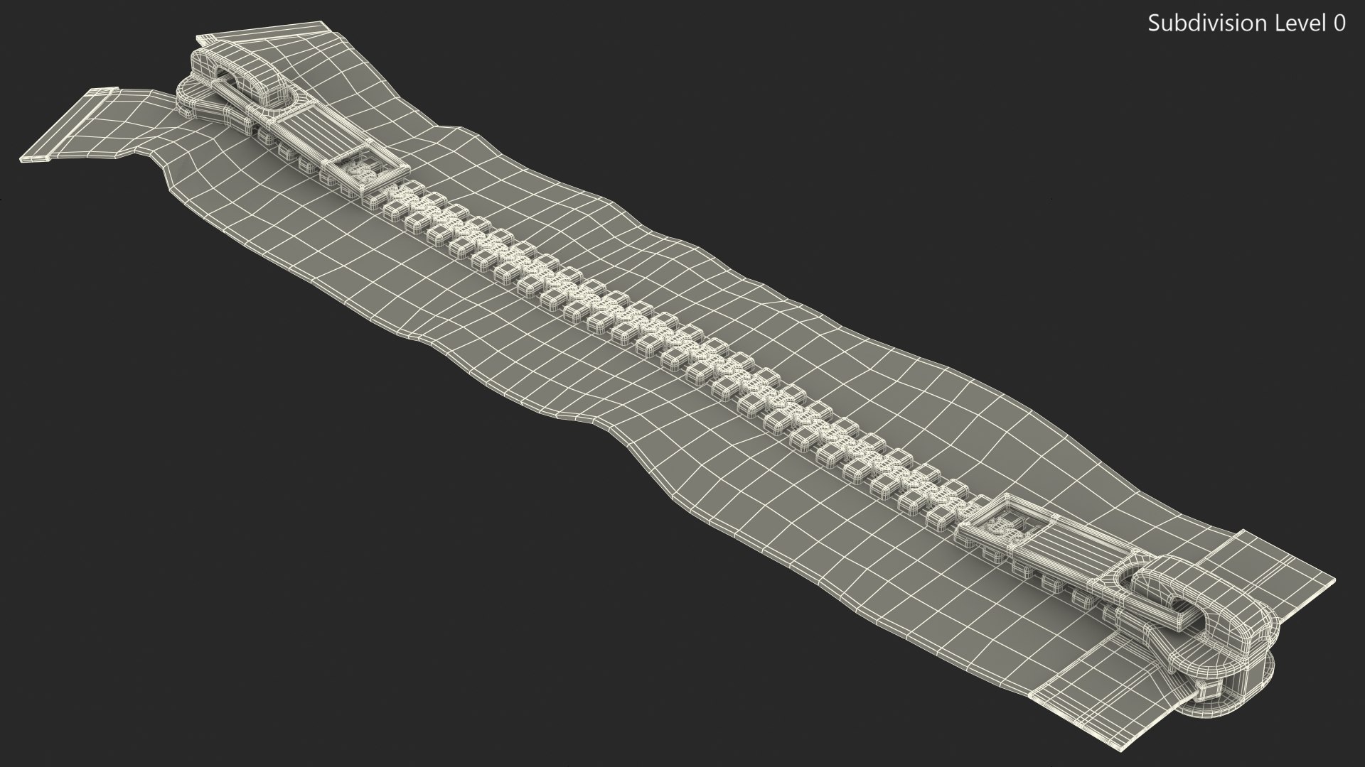 3D Two Way Zipper Closed Black Model - TurboSquid 1793883