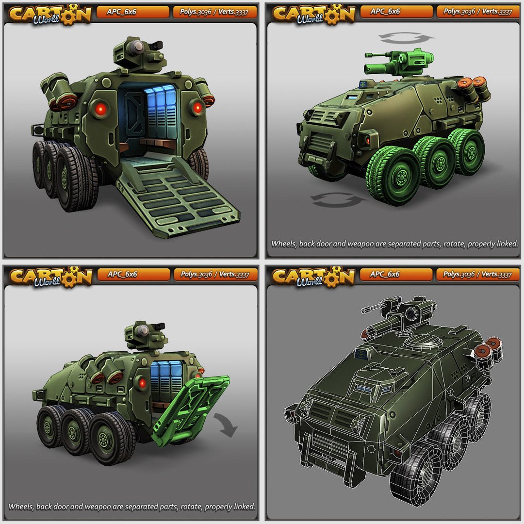 6 Low-res Cartoon Ground Model - TurboSquid 1277300