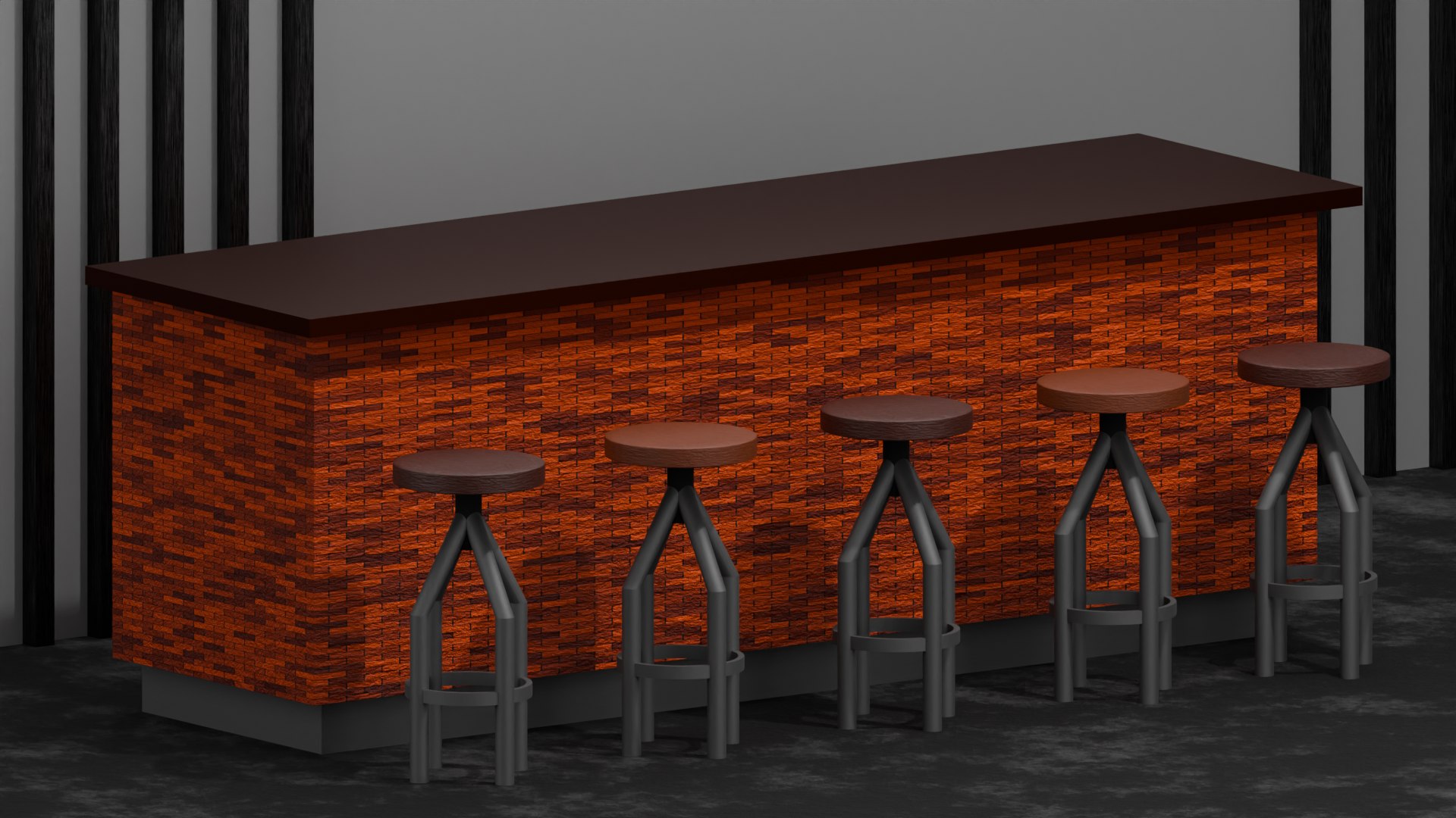 Full Scene Industril Loft Bar Setup 3D - TurboSquid 2418811