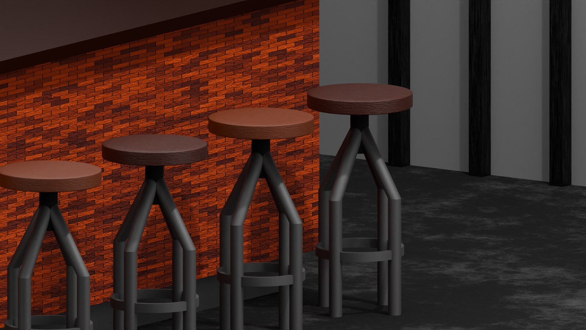 Full Scene Industril Loft Bar Setup 3D - TurboSquid 2418811