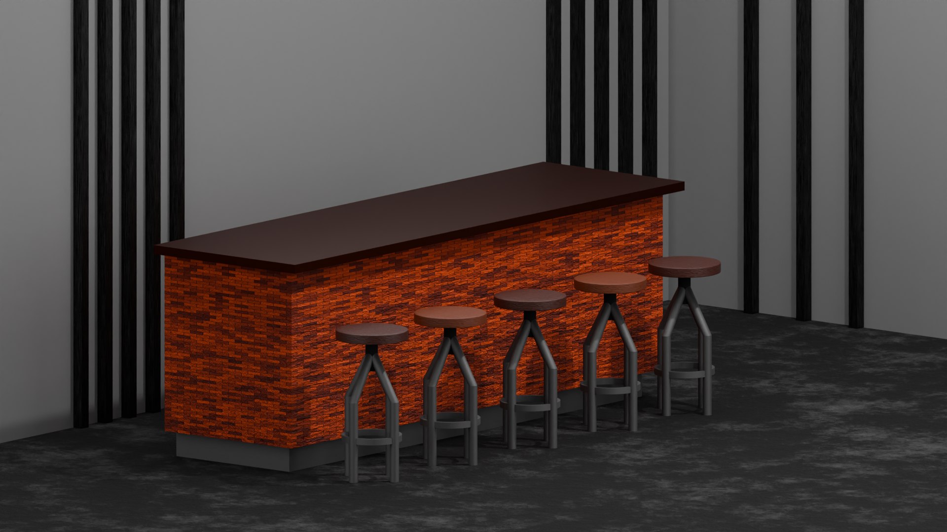 Full Scene Industril Loft Bar Setup 3D - TurboSquid 2418811