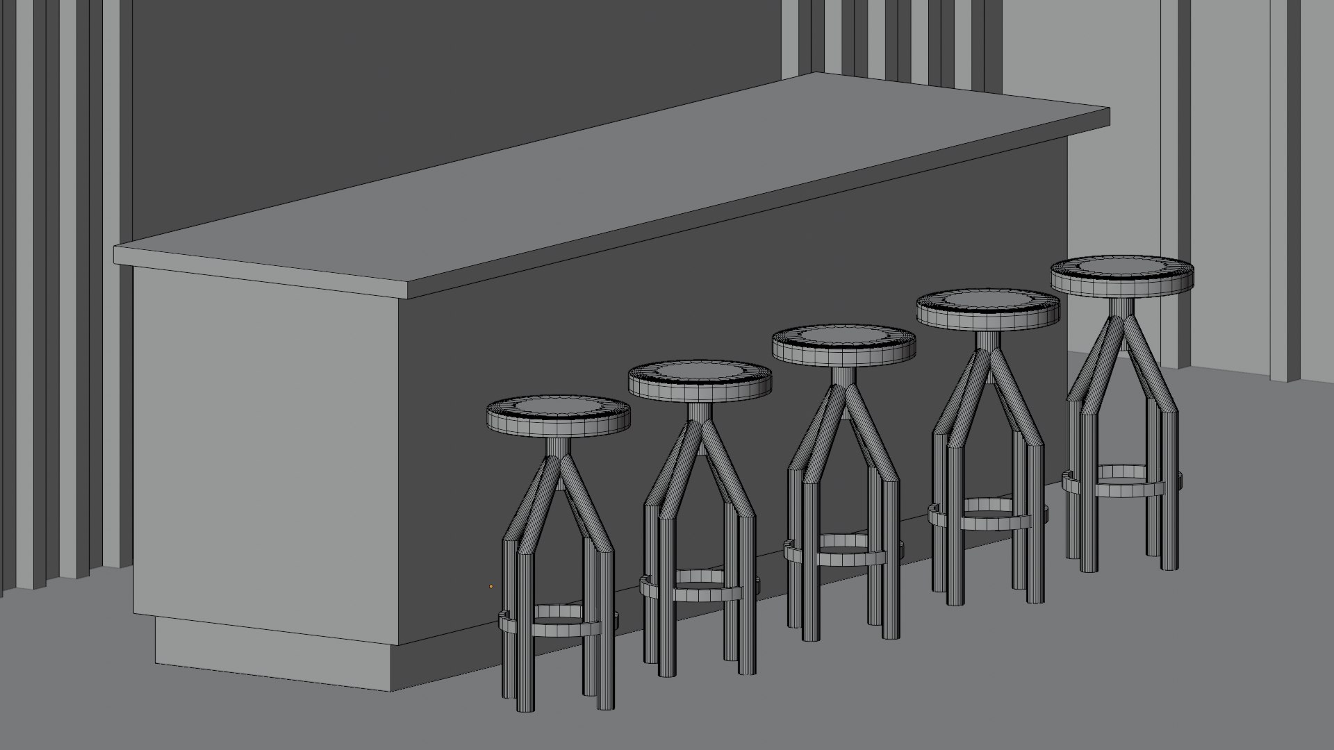 Full Scene Industril Loft Bar Setup 3D - TurboSquid 2418811