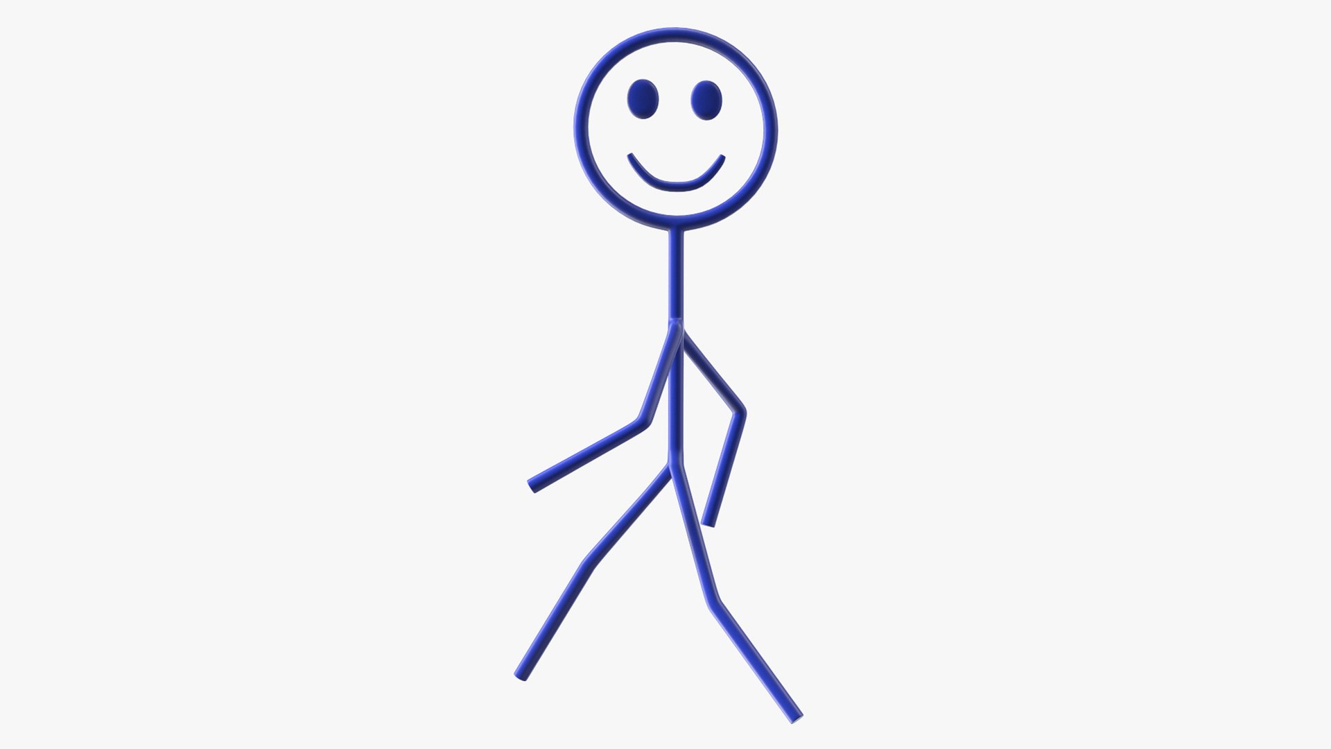 3D model Stick Figure Blue Rigged for Cinema 4D - TurboSquid 2092593