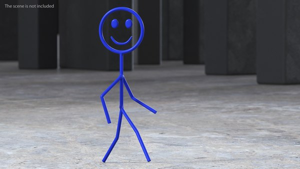 Cinema 4D용 스틱 그림 블루 조작 3D 모델 - TurboSquid 2092593
