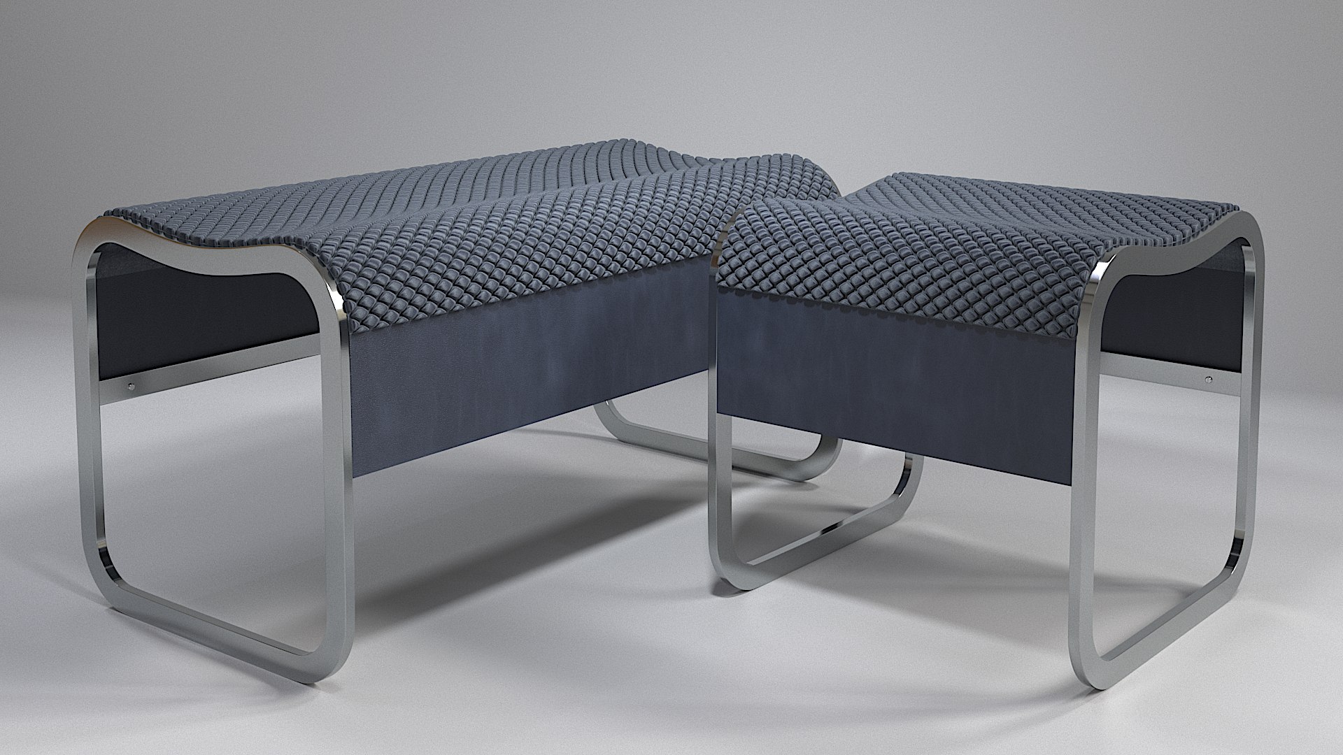 High-tech Bench With Footrest 3D - TurboSquid 2352901