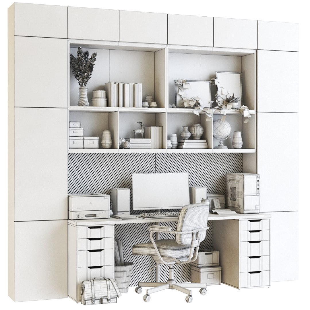 3D IKEA office workplace 53 model - TurboSquid 1735640