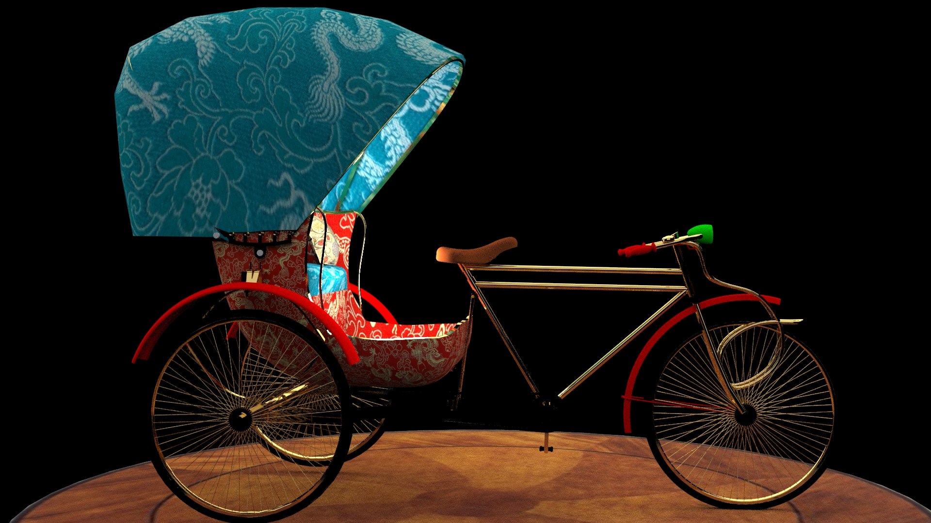 3D Chinese Rickshaw - TurboSquid 2283842