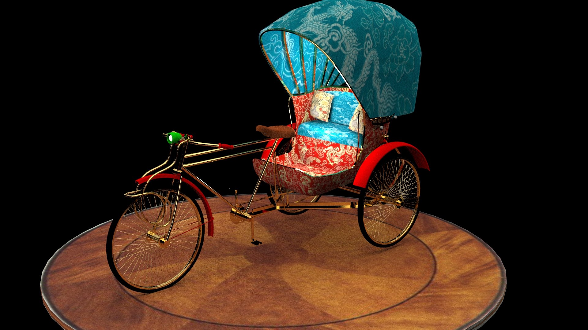3D Chinese Rickshaw - TurboSquid 2283842