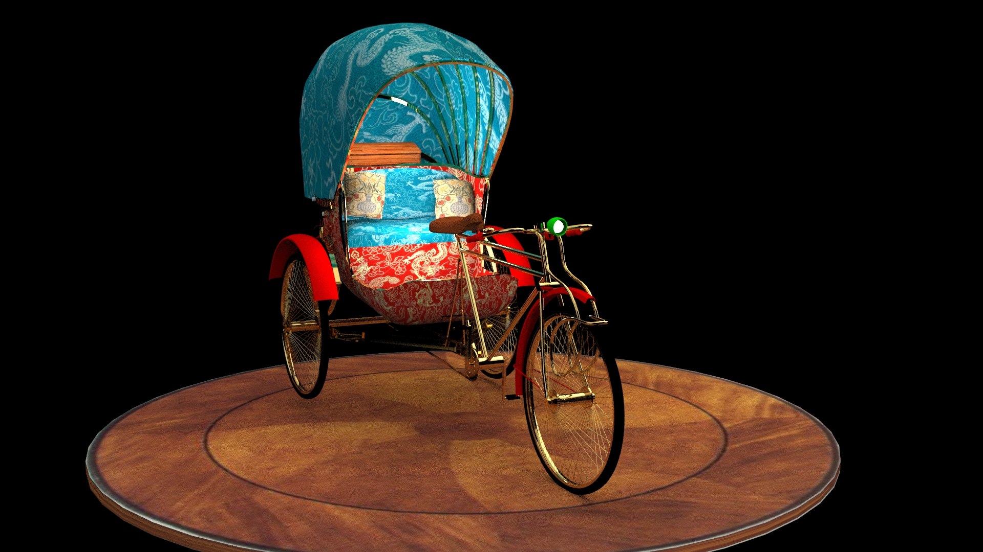 3D Chinese Rickshaw - TurboSquid 2283842