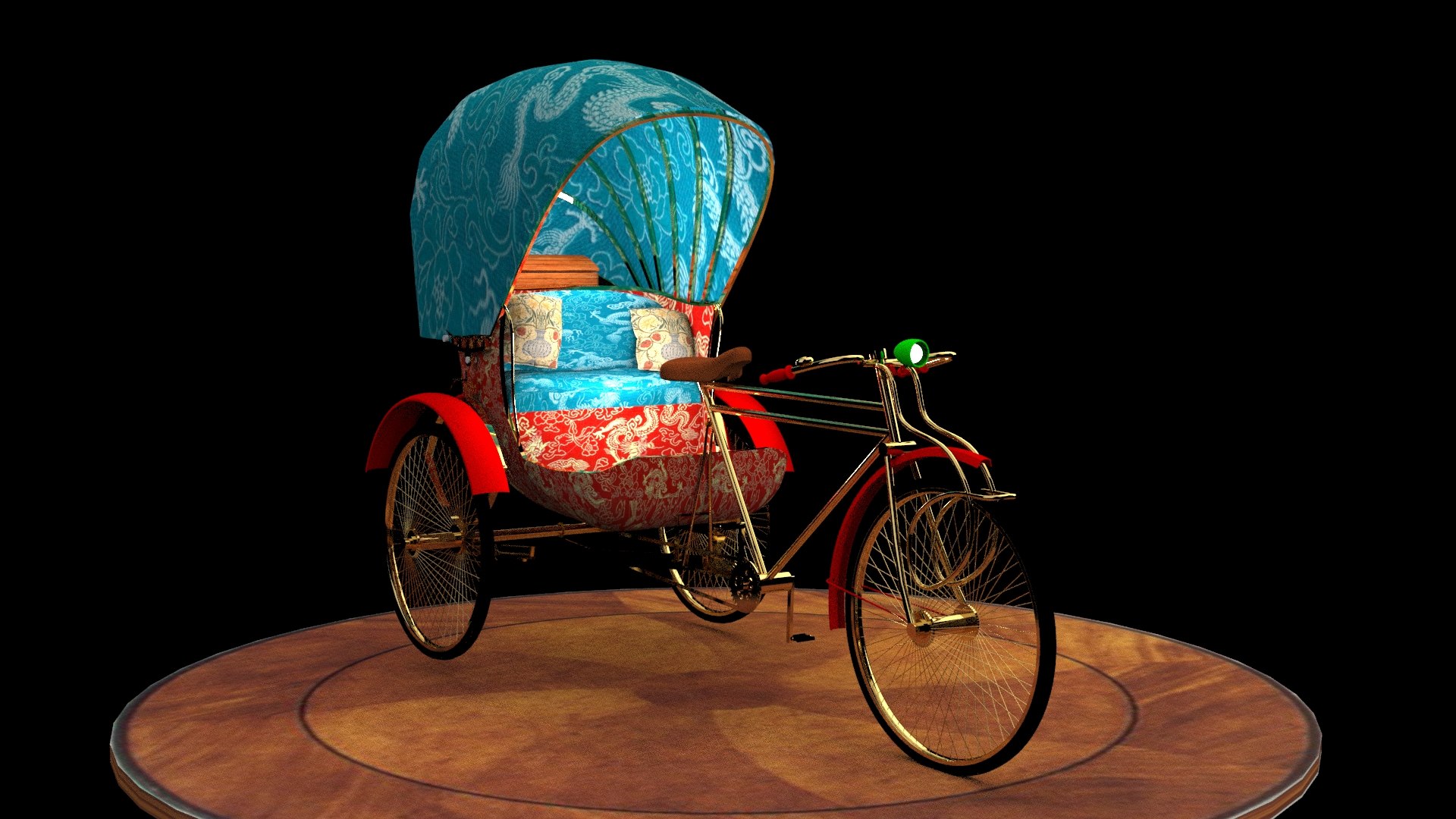 3D Chinese Rickshaw - TurboSquid 2283842