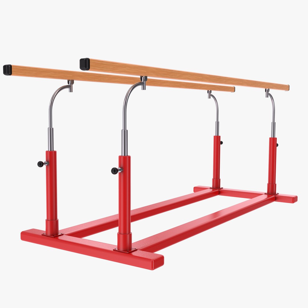 3D Parallel Bars - Red - TurboSquid 1920868