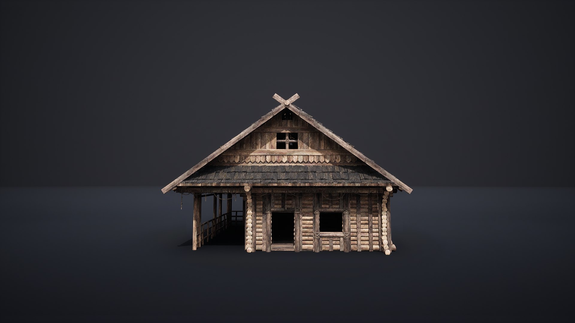 3D MEDIEVAL SLAVIC HOUSE COTTAGE CABIN HUT VILLAGE HUNTER AAA ...