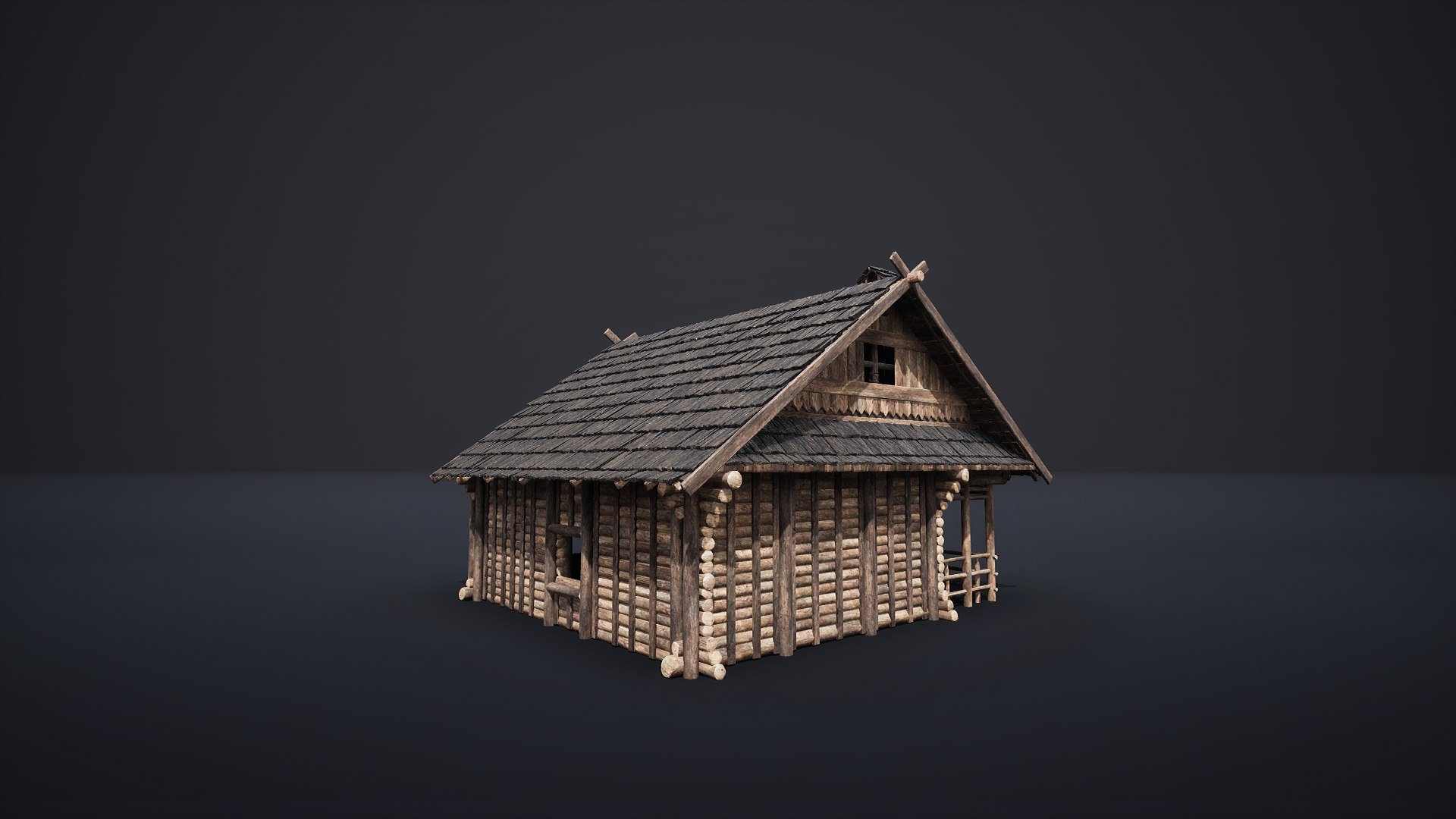 3D MEDIEVAL SLAVIC HOUSE COTTAGE CABIN HUT VILLAGE HUNTER AAA ...