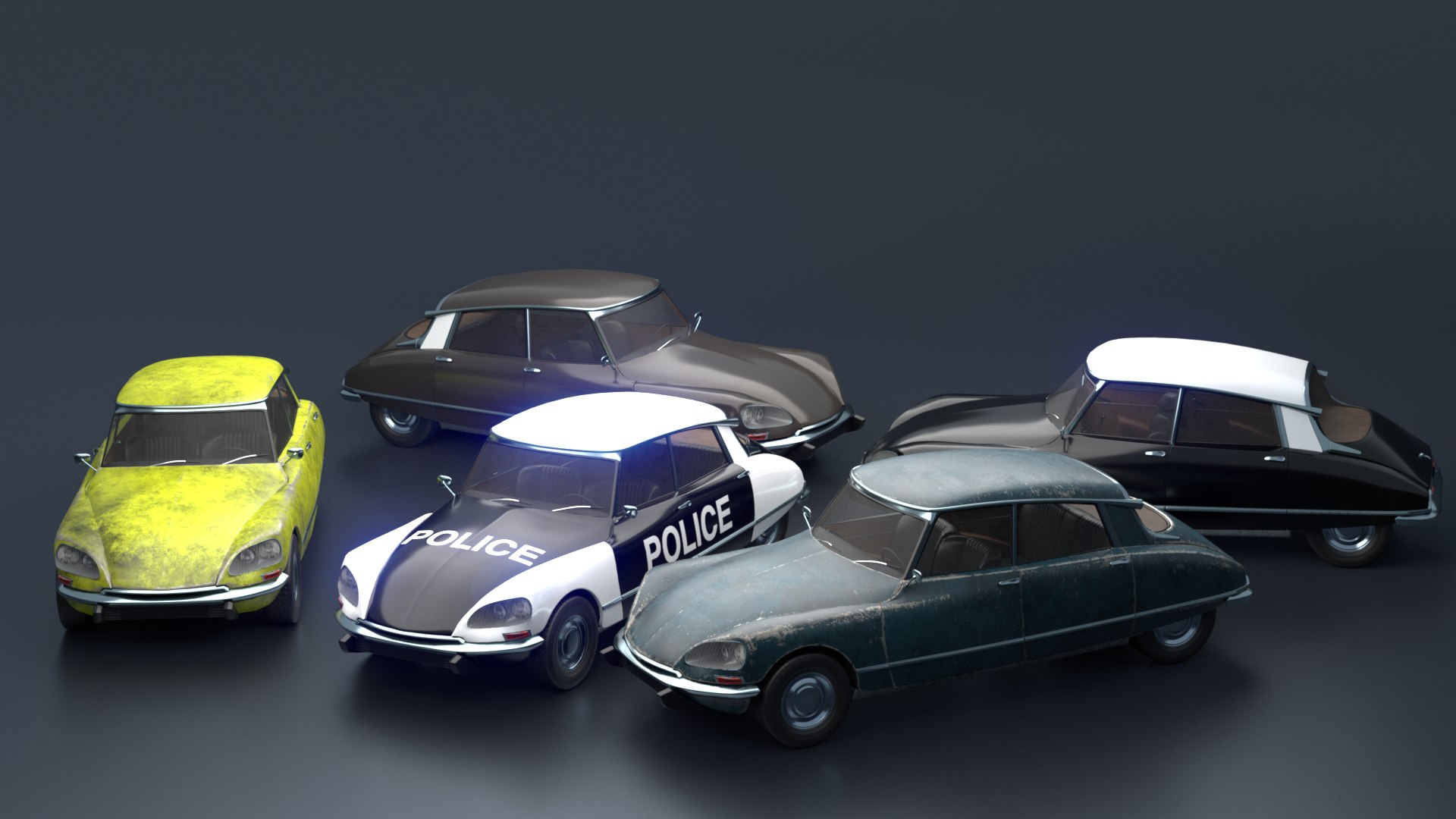 Realistic Retro Car 3D - TurboSquid 1460249