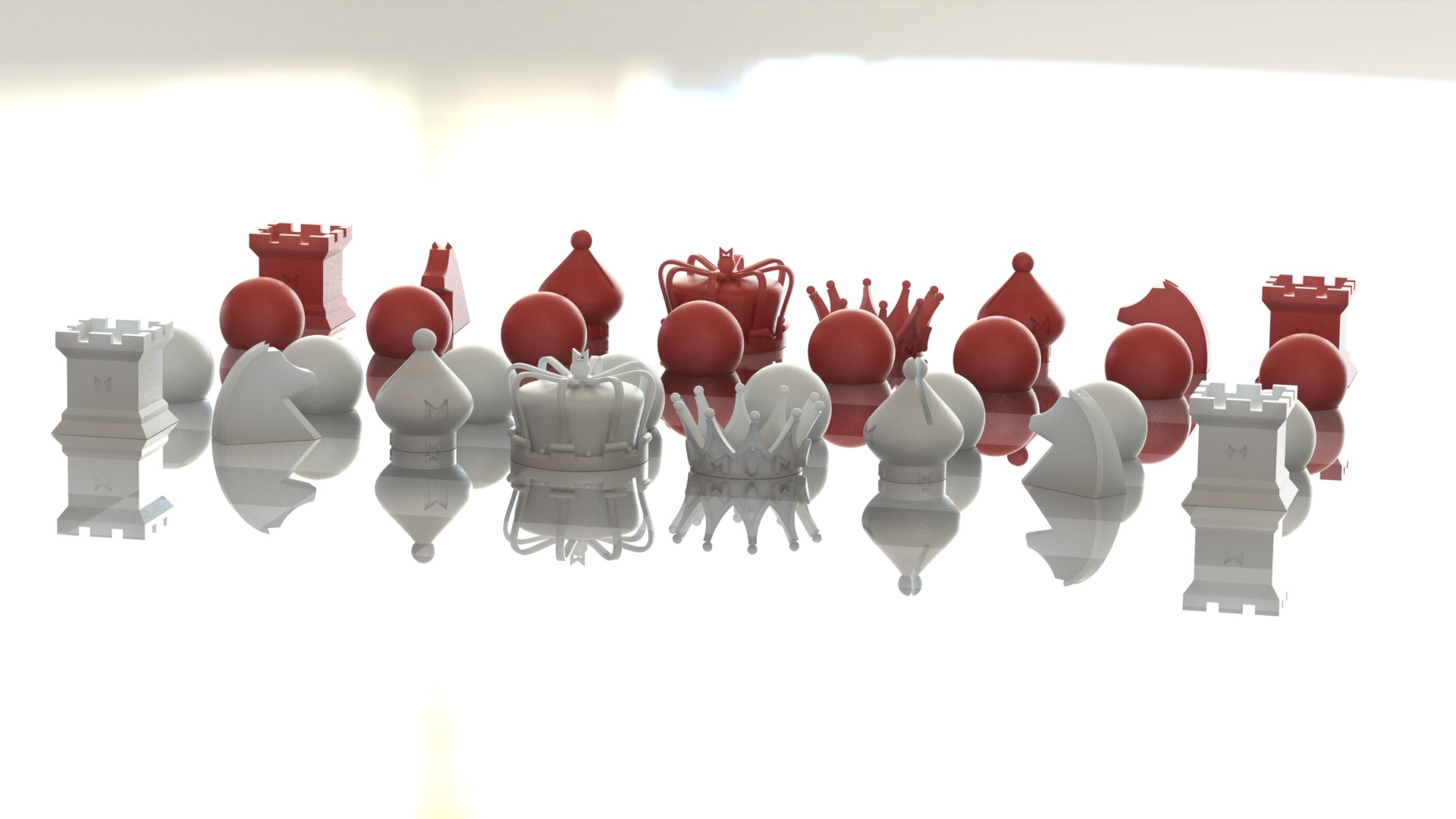 3D Chess Set Symbols Model - TurboSquid 1364108