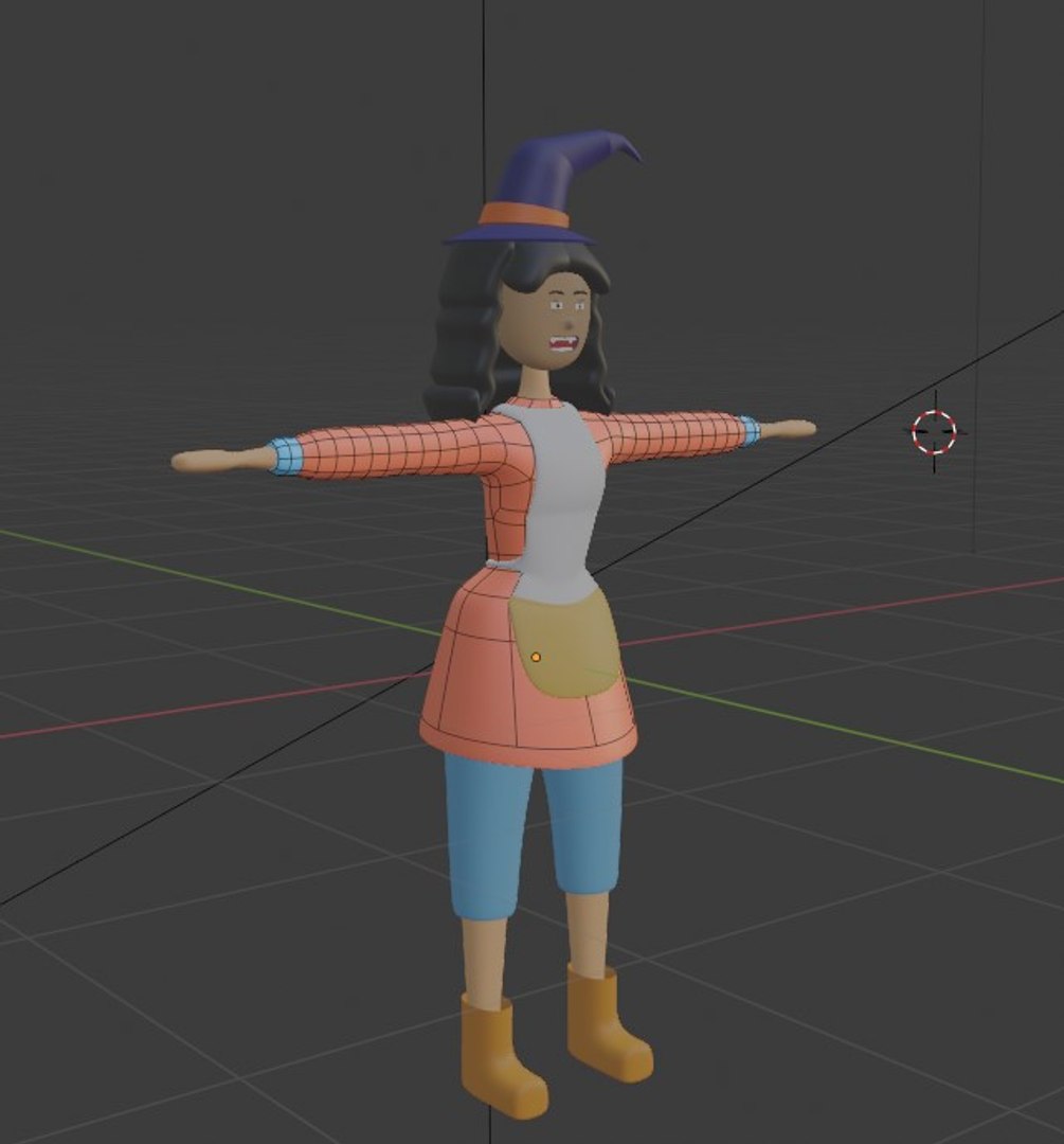 3D model Cartoon Character cute witch 3D Low-poly - TurboSquid 1778457