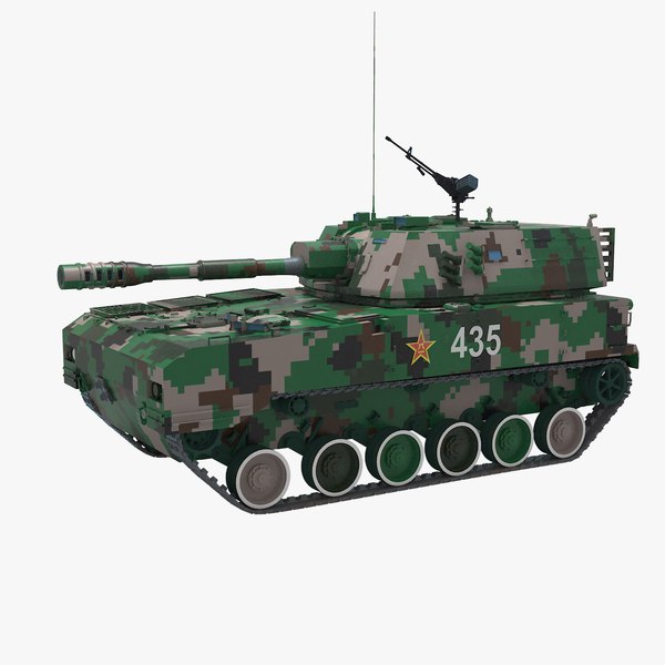 3d plz-07 self-propelled china model