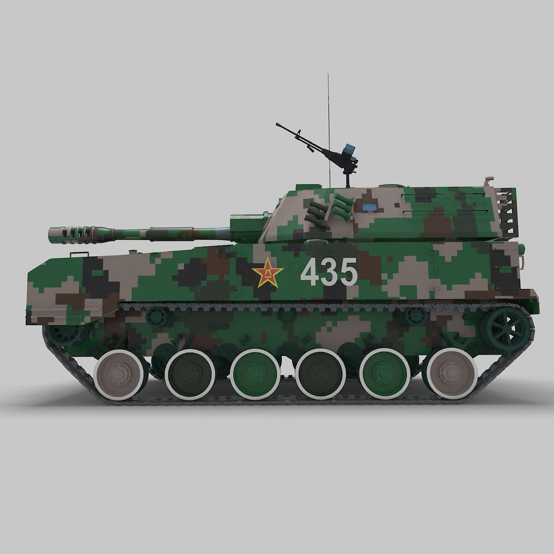 3d Plz-07 Self-propelled China Model
