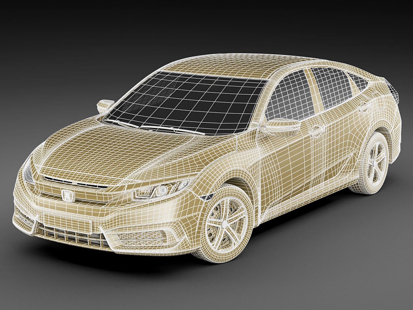 3ds Max Honda Civic 2016
