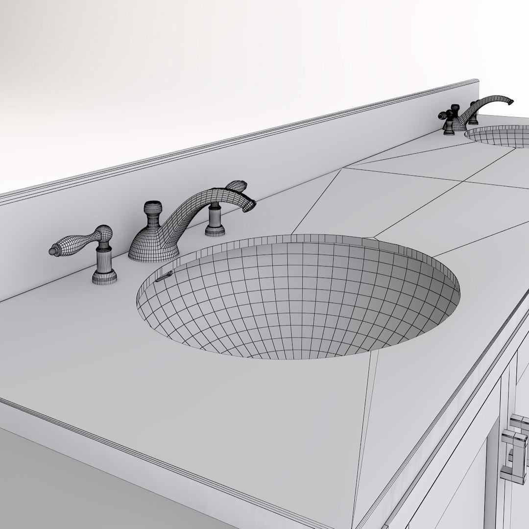 3d Master Bathroom Vanity Model