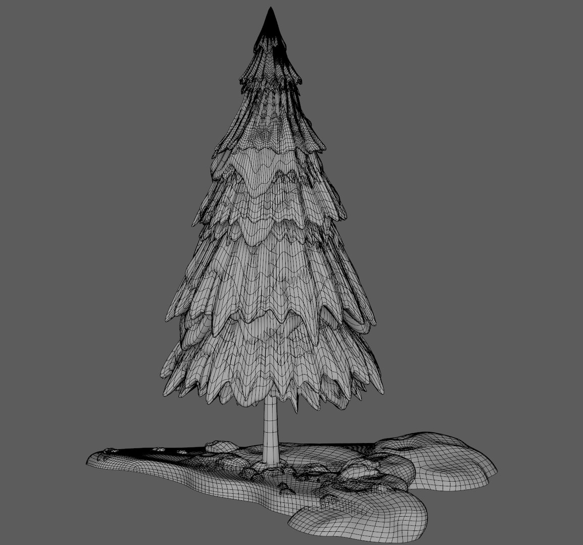 3D Snow Fir Cartoon - TurboSquid 1400695