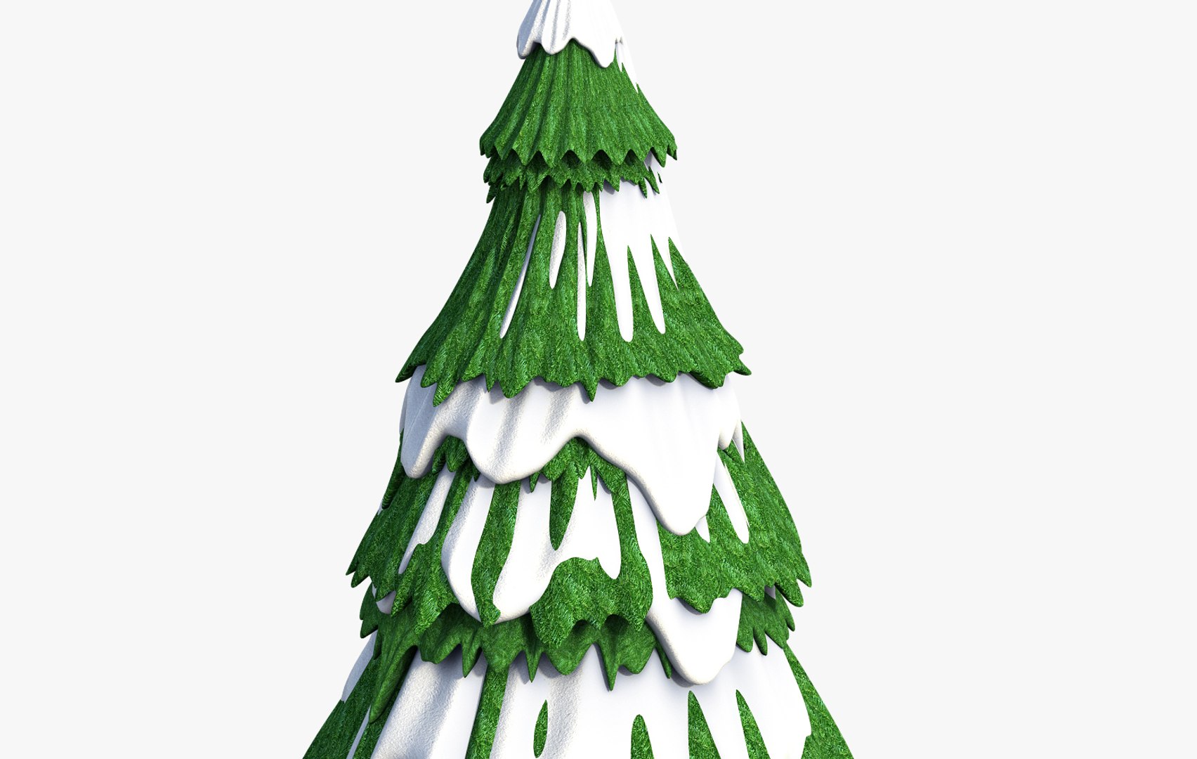 3D Snow Fir Cartoon - TurboSquid 1400695