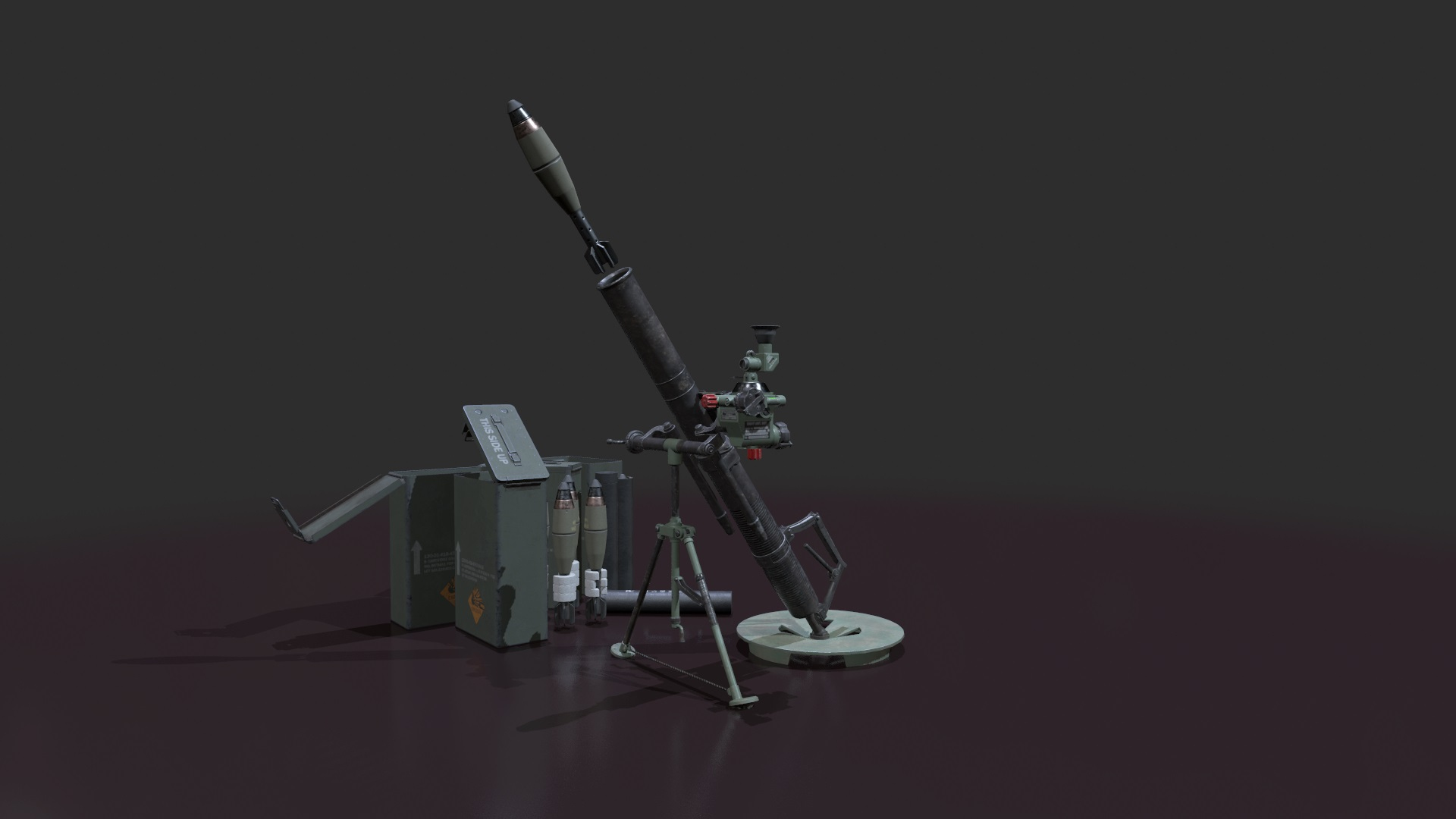 3D 60mm Light Mortar M224 Model - TurboSquid 2056887