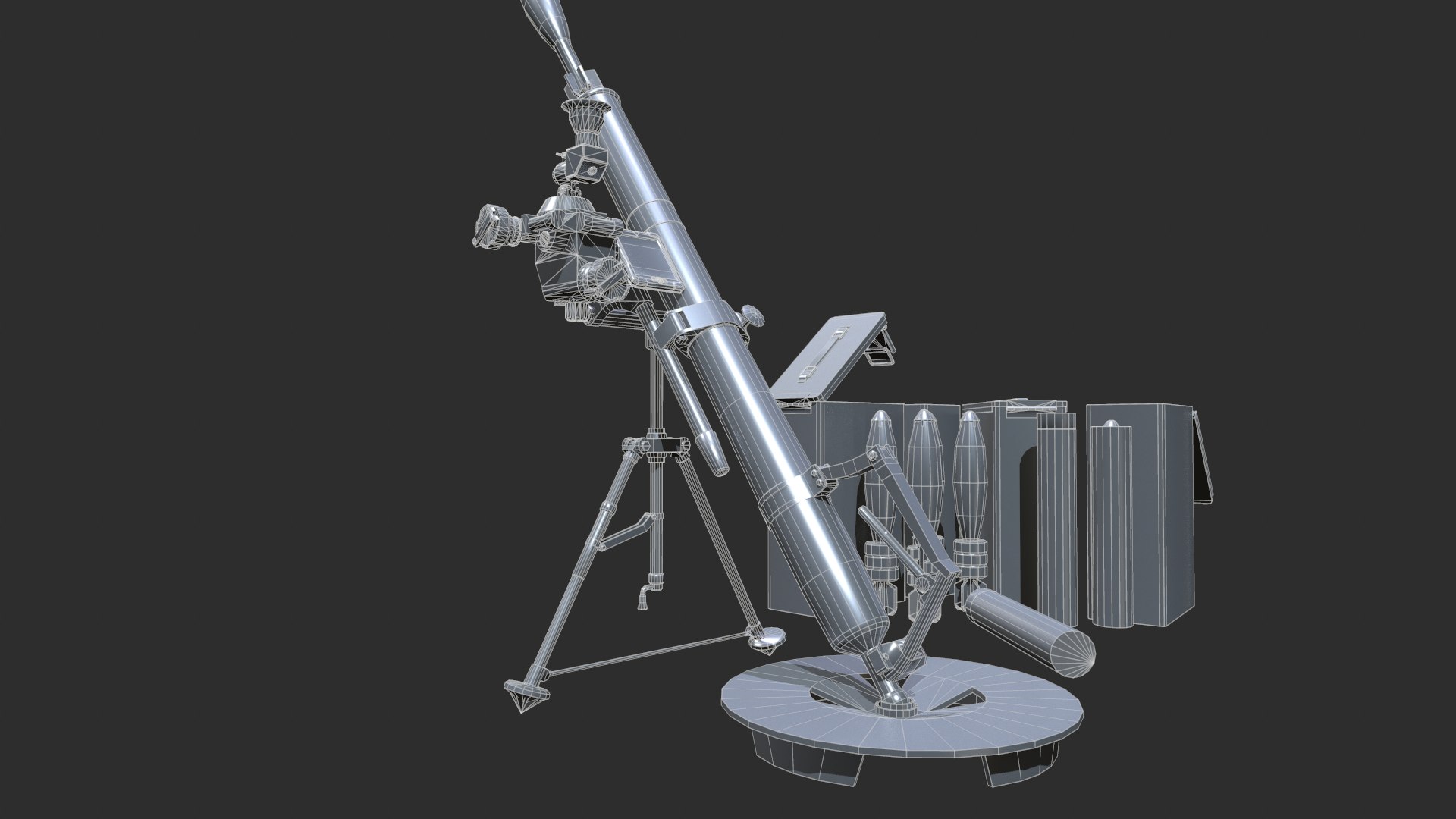 3D 60mm Light Mortar M224 Model - TurboSquid 2056887