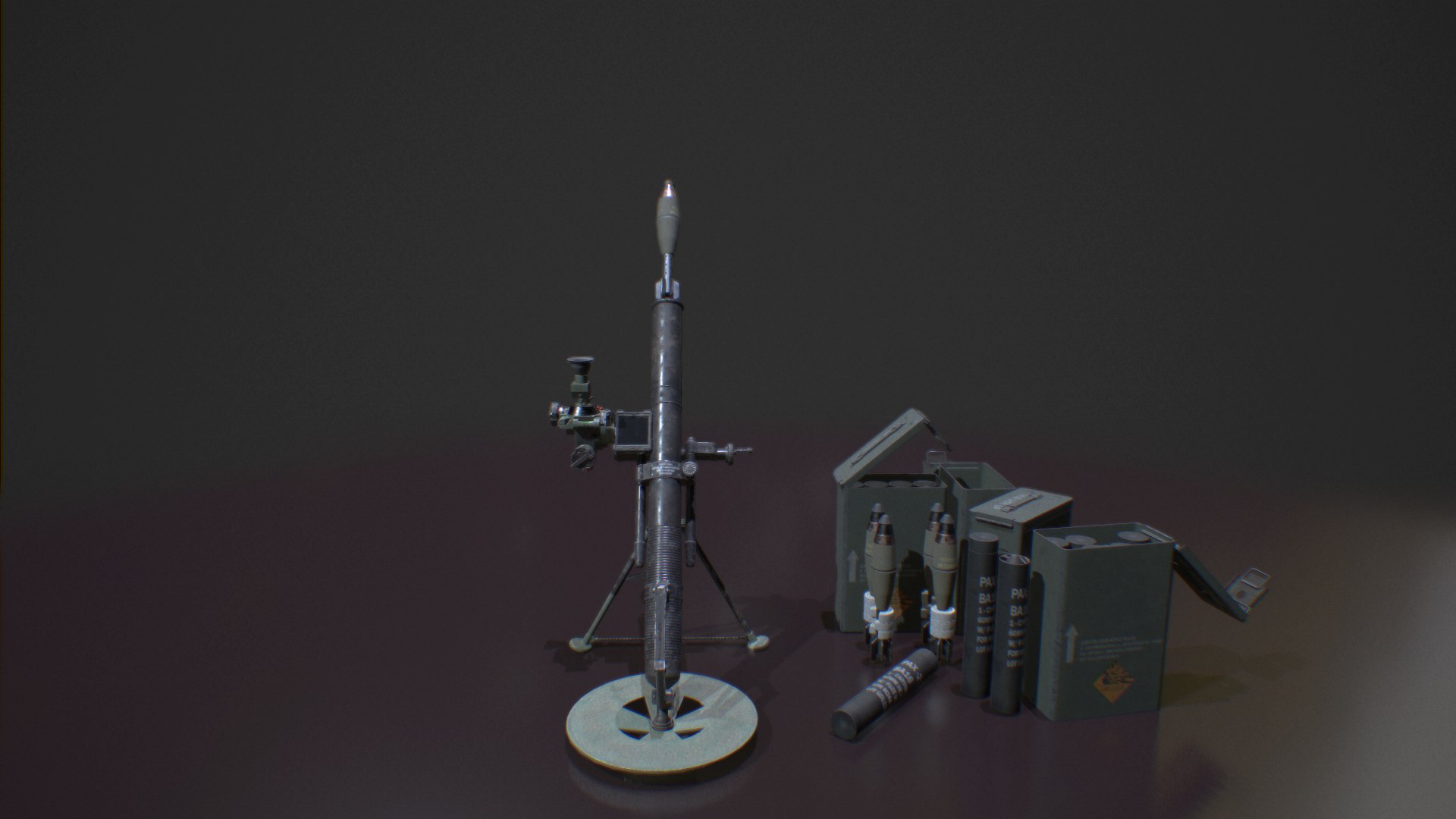 3D 60mm Light Mortar M224 Model - TurboSquid 2056887