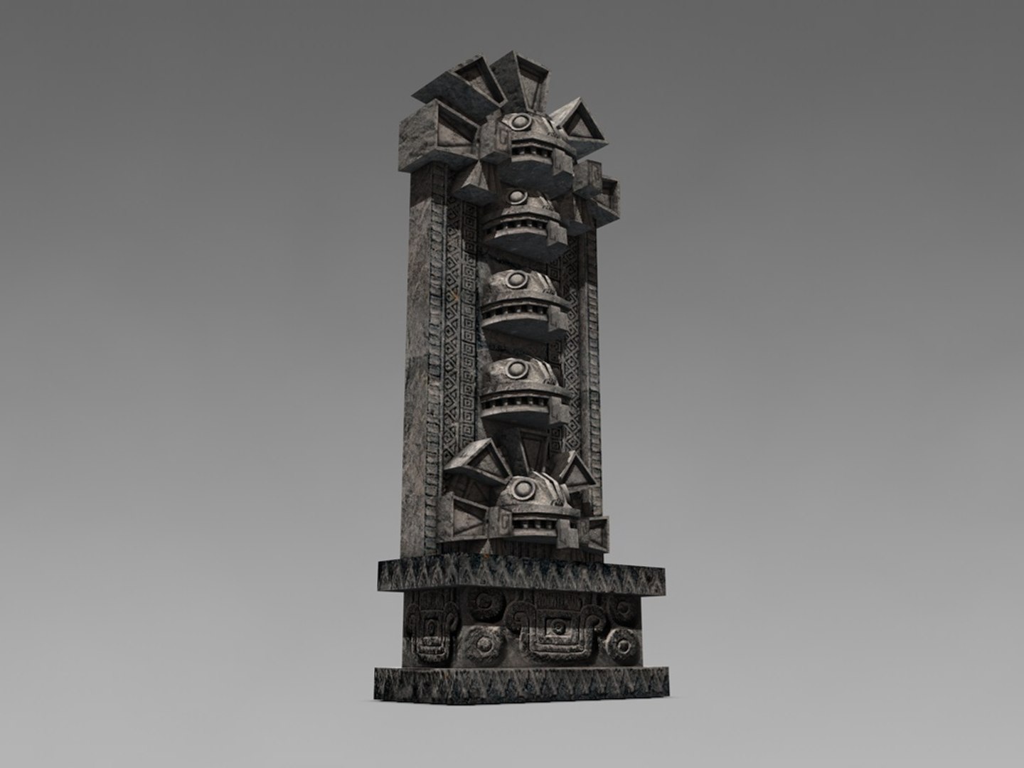 Aztec Wall Stone 3D Model - TurboSquid 1397903