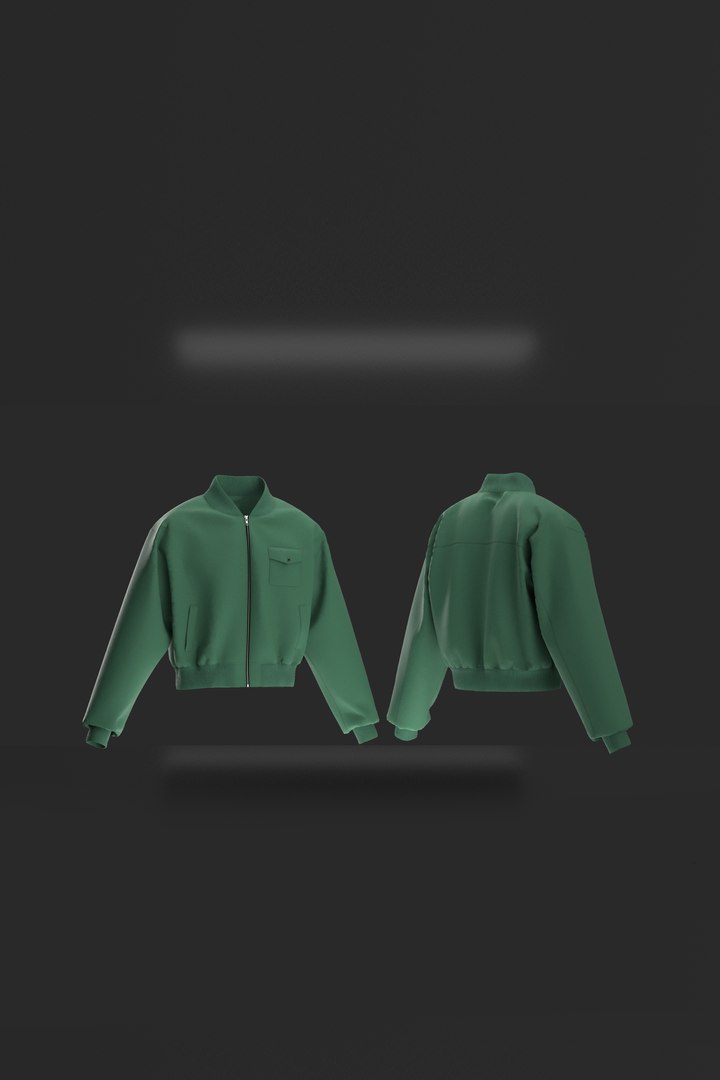 Male Bomber Jacket 3D Model - TurboSquid 2210735