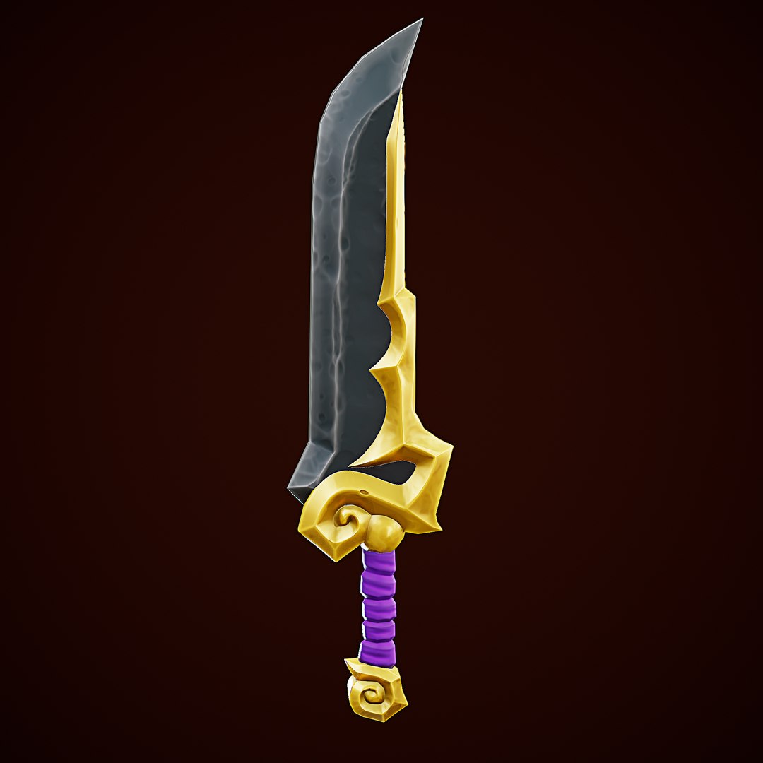 Stylize Sword With Gold 3D - TurboSquid 2053950